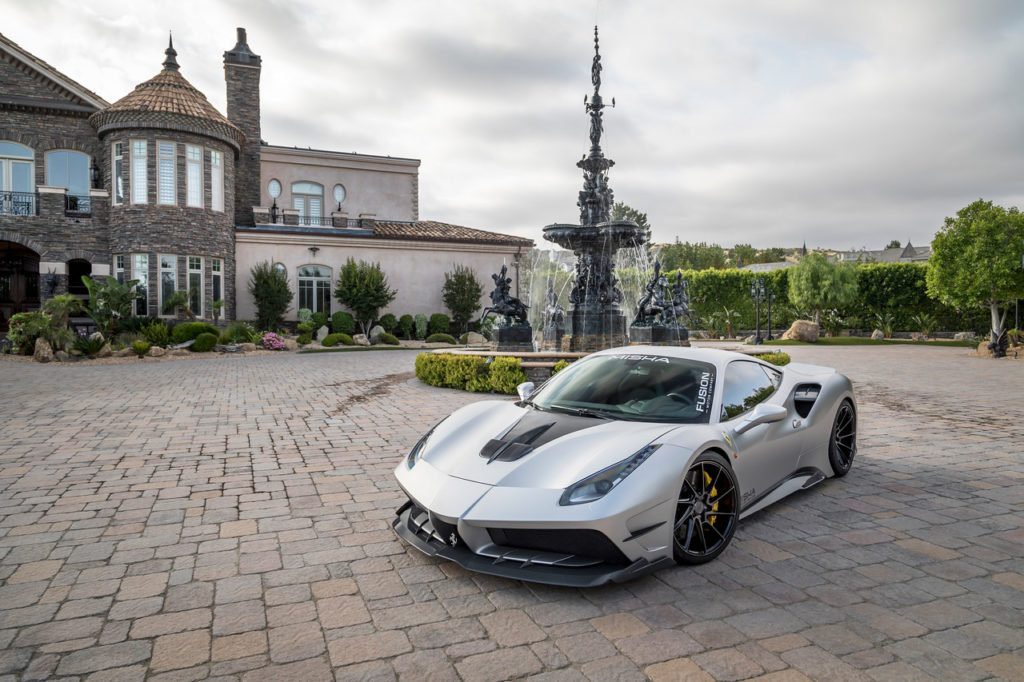 Ferrari 488 Misha-Designs 2017 - Des composants en fibre de carbone.