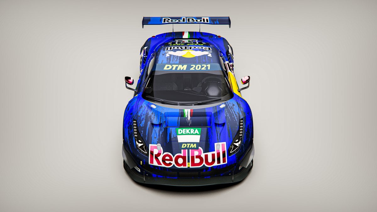 Ferrari 488 GT3 DTM 2021 du team AF-Corse - Red Bull et Alpha Tauri.